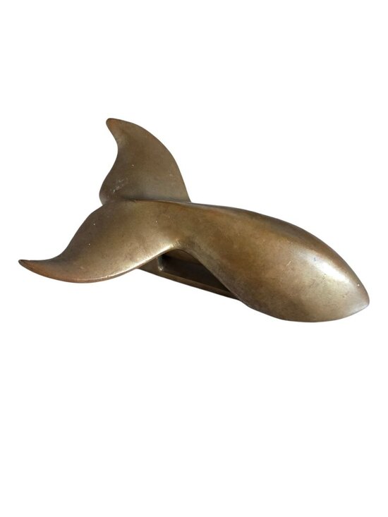 Unbranded | Art | Vtg Heavy Solid Brass Whale Tail Door Knocker | Poshmark